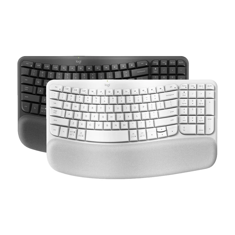 Original Logitech Wave Keys Keyboard Dual Mode Backlight Rechargeable ...