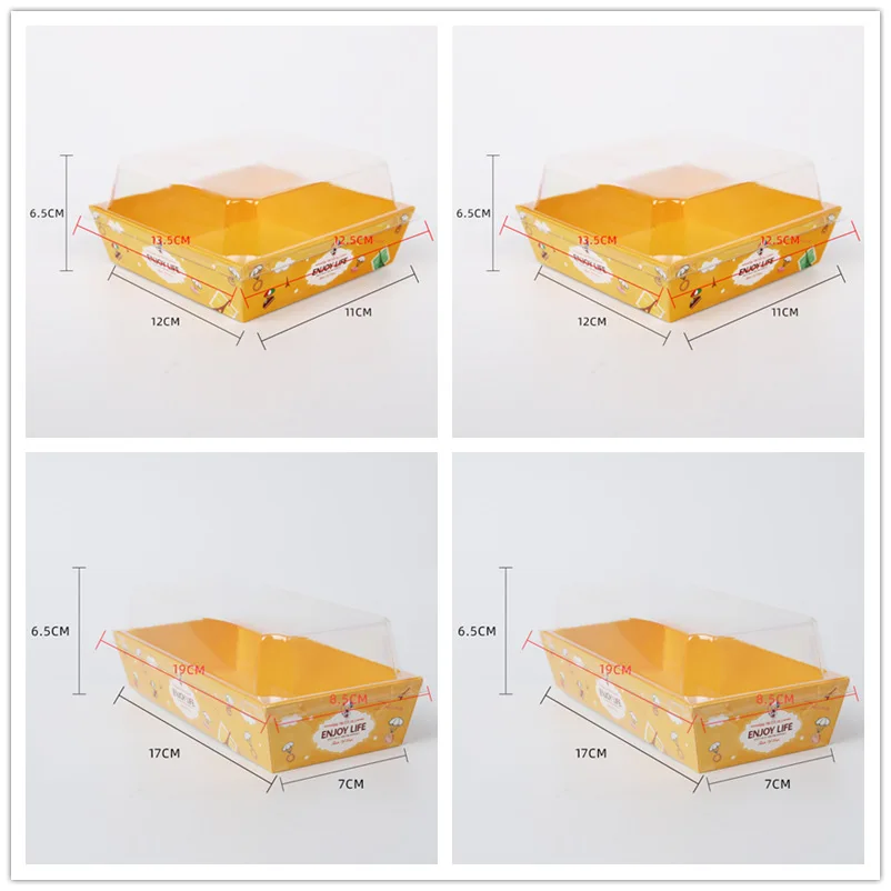 High Transparent Cake Slice Takeaway Round Pastry Clear Packaging Box ...