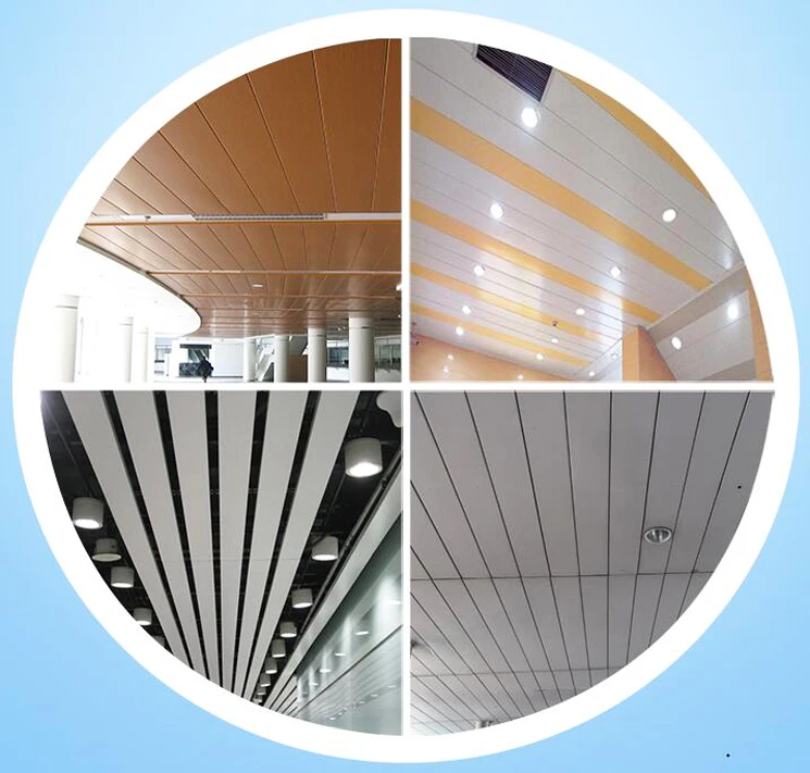 Windproof False Aluminum Gas Station Strip Ceiling System