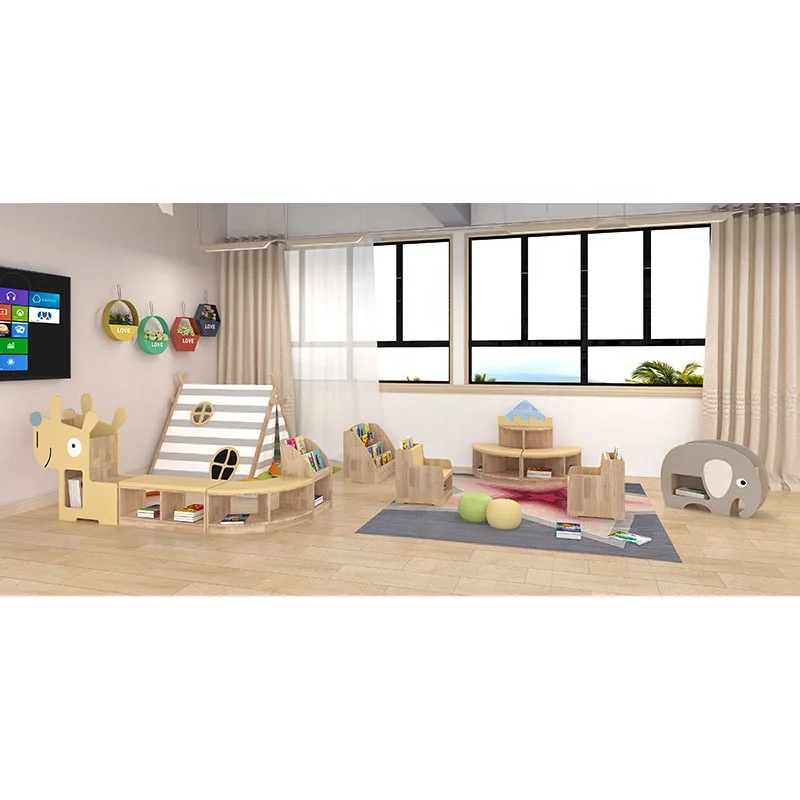 Moetry Specialized Customized Library Furniture Pre School Reading Room ...