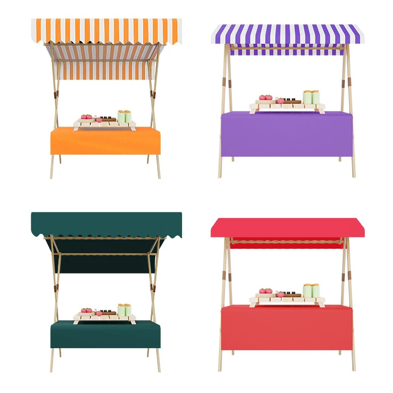 Portable Wooden Market Stall Display Stand for Vendors - OEM