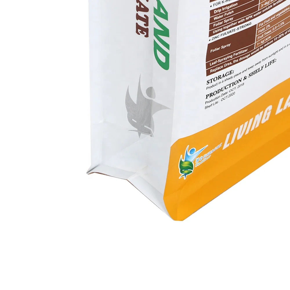 Quad Sealed Agricultural Chemical Fertilizer Plastic Packaging Bag With ...