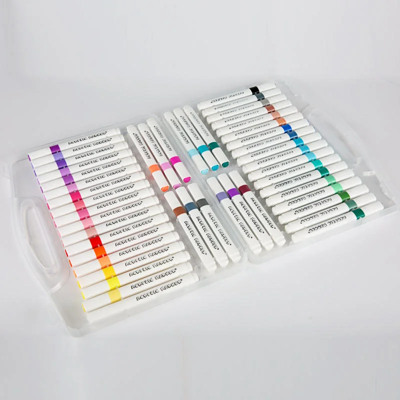 Acrylic Markers for Kids Stackable Sets with 12/24/36/48/60/120 Colors ...