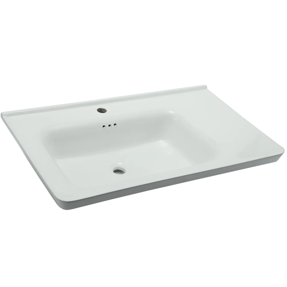 Sintered Stone Bathroom Hand Washing Basin Rectangular Left Bowl ...