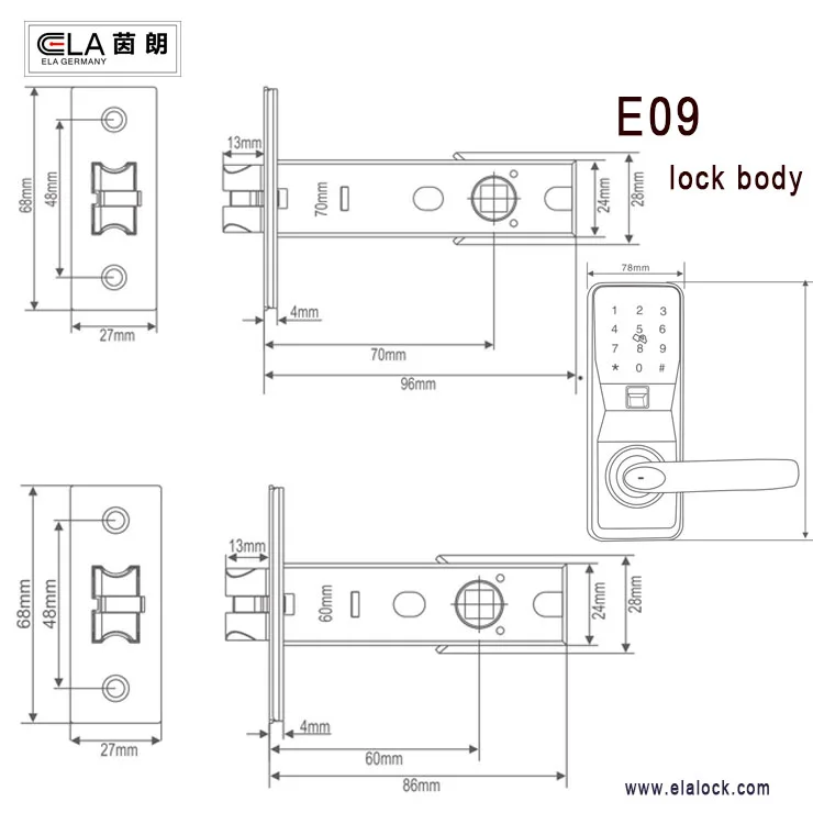 ELA Electronic Digital Lock Online Door Lock High Security password ...