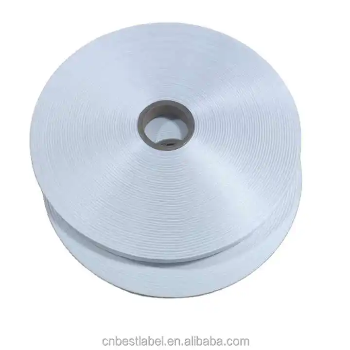 Custom Recycle White Single Side Webbing Woven Edged Polyester Satin ...