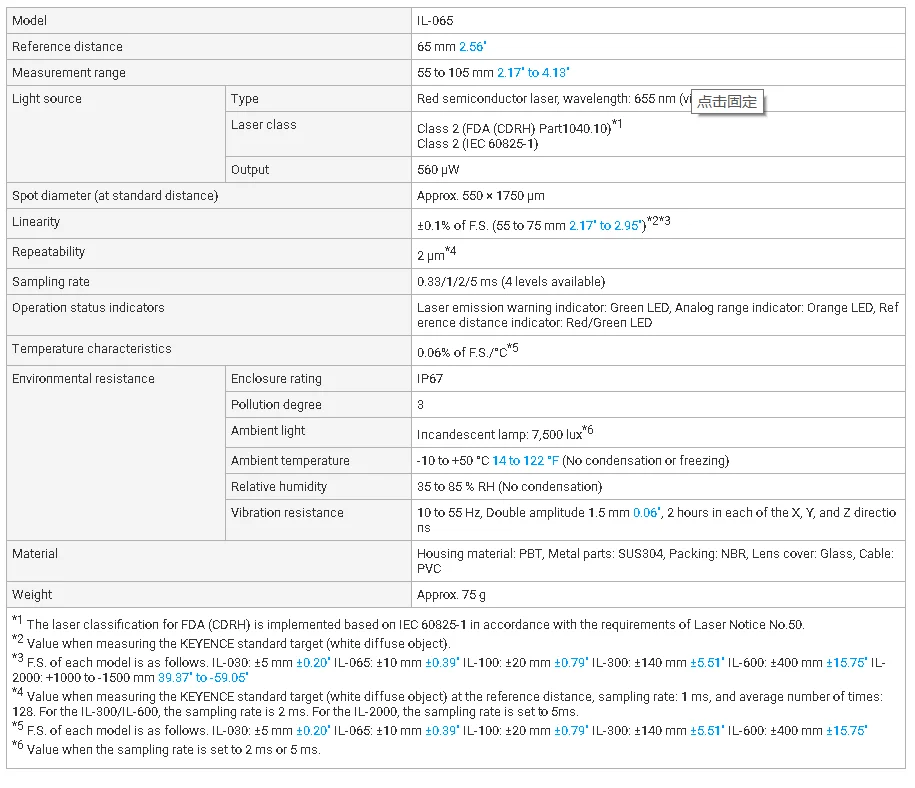 Keyence Cmos Multi-function Analog Laser Sensor Il-065 Il-s065 Sensor Heads New Original - Buy ...