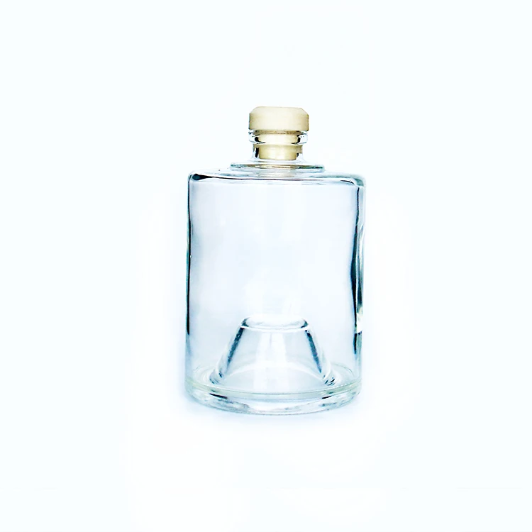 Unique 375ml 12.5oz Stackable Glass Whisky Foldable Bottle With Real ...