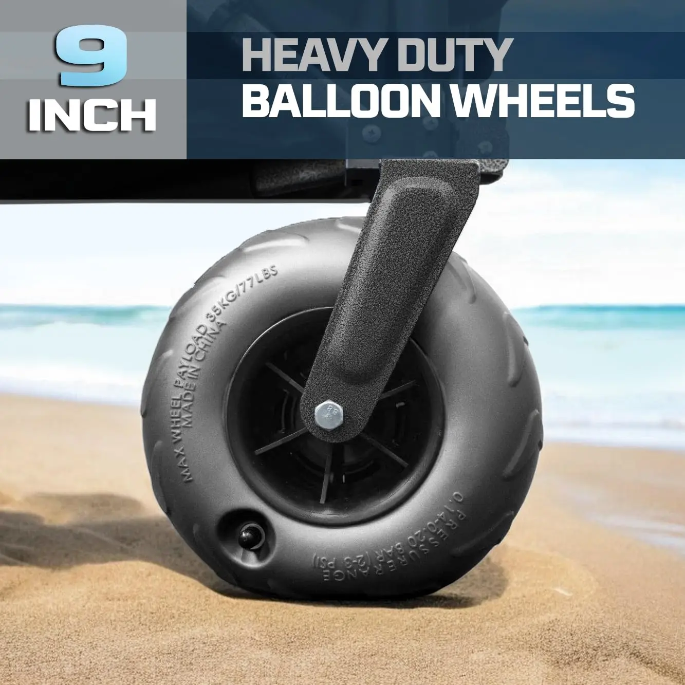 Big Air Wheels Deep Sand Beach Wagon - All-Terrain Utility Cart