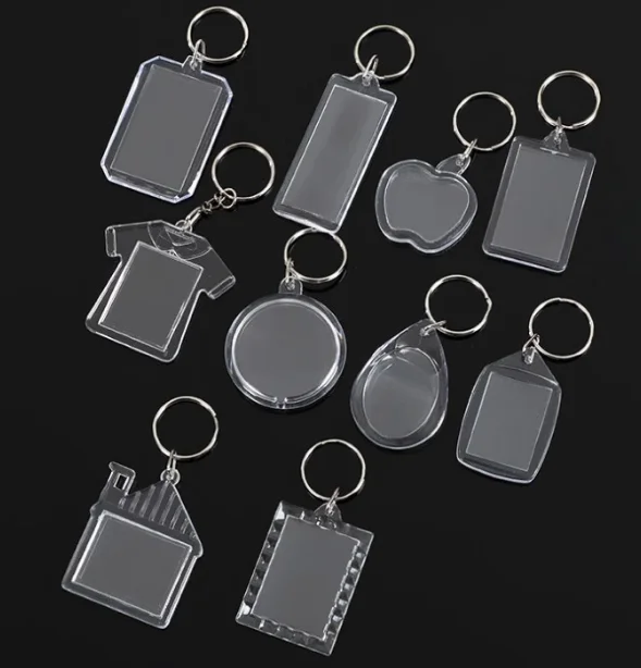 Custom Printing Acrylic Photo Frame Keychain - Light Weight