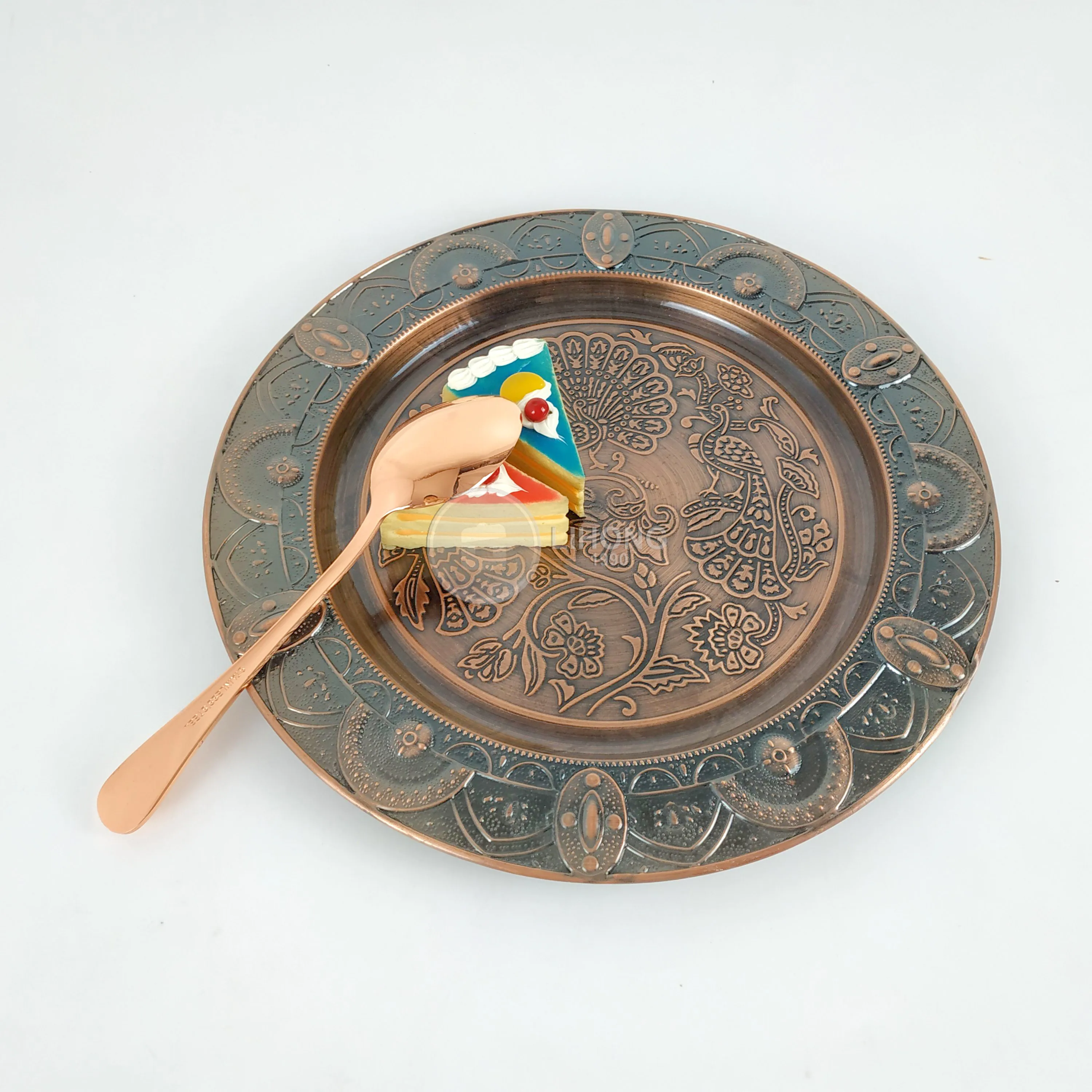 Round Shape Arab Serving Tray Stainless Steel Wedding Decorating Plate ...