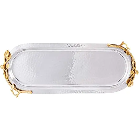 Metal Handicraft Metal Serving Tray Platters Farmhouse Home Hotel ...