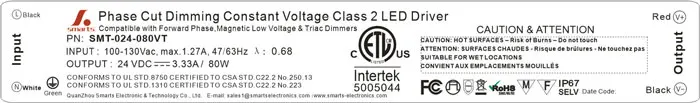 Dc Output 80 Watt Led Driver 220 Volt 24 Volt Transformer With Triac ...