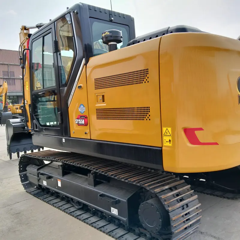 90%new original China Sany sy155H used excavator 15ton EPA CE certificate second hand excavator ...