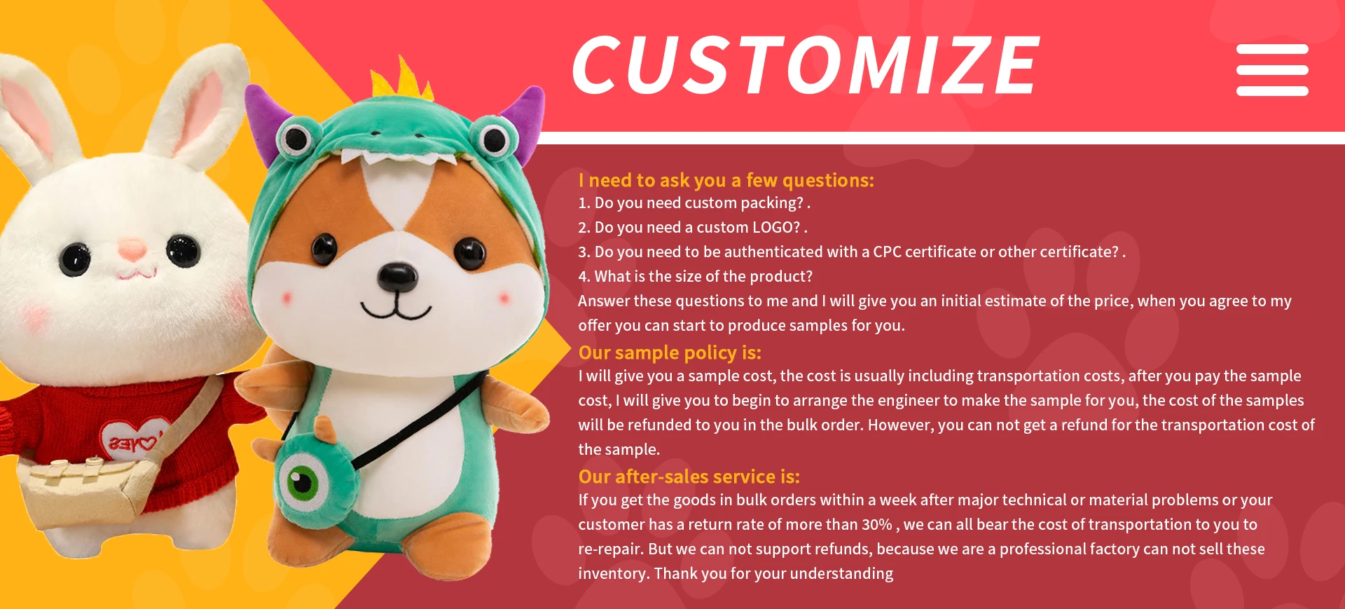 CE CPC OEM ODM Low Moq Custom Logo Plush Dolls Stuffed Animal Custom ...