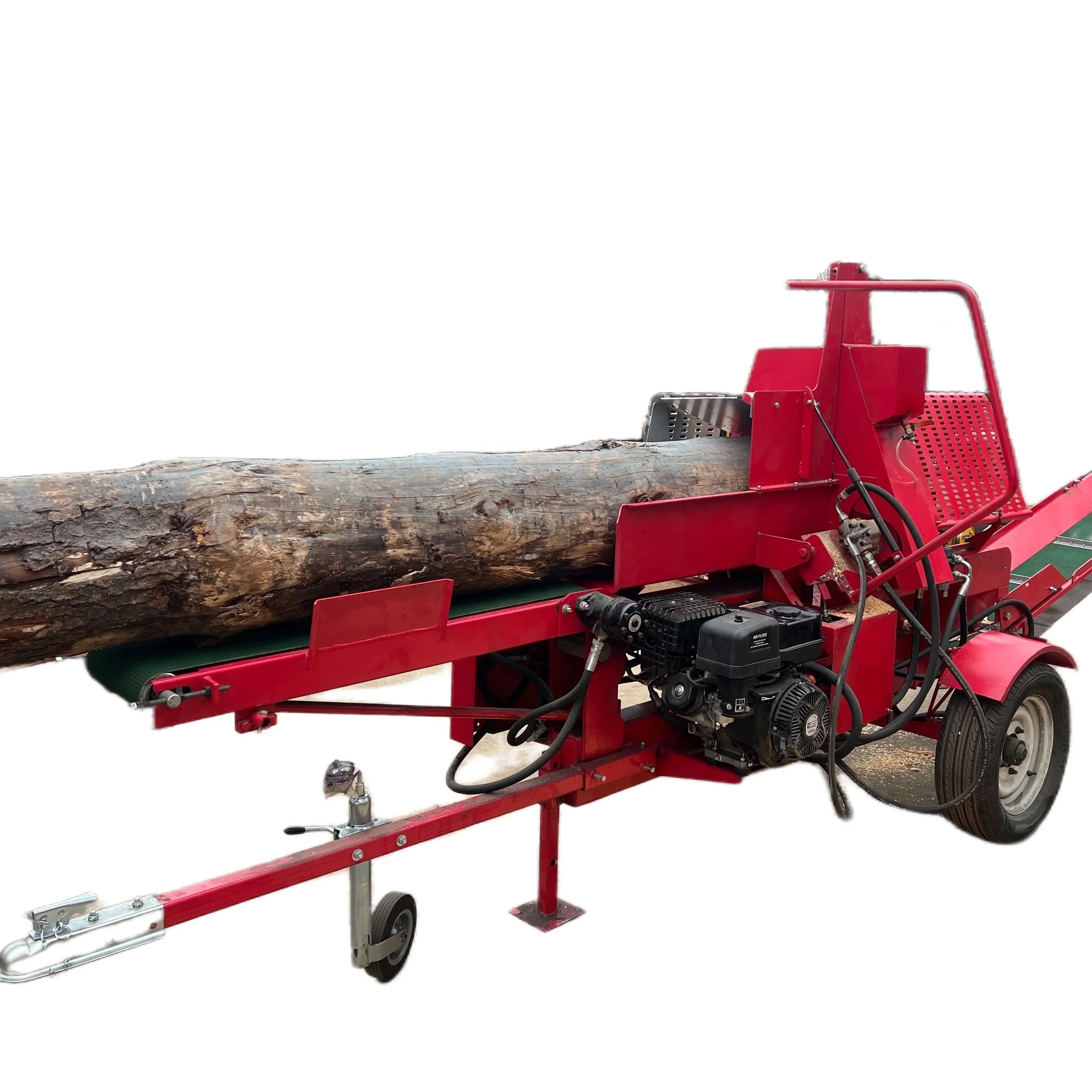 20ton Gasoline Engine Firewood Splitting Processor / Wood Log Splitter ...
