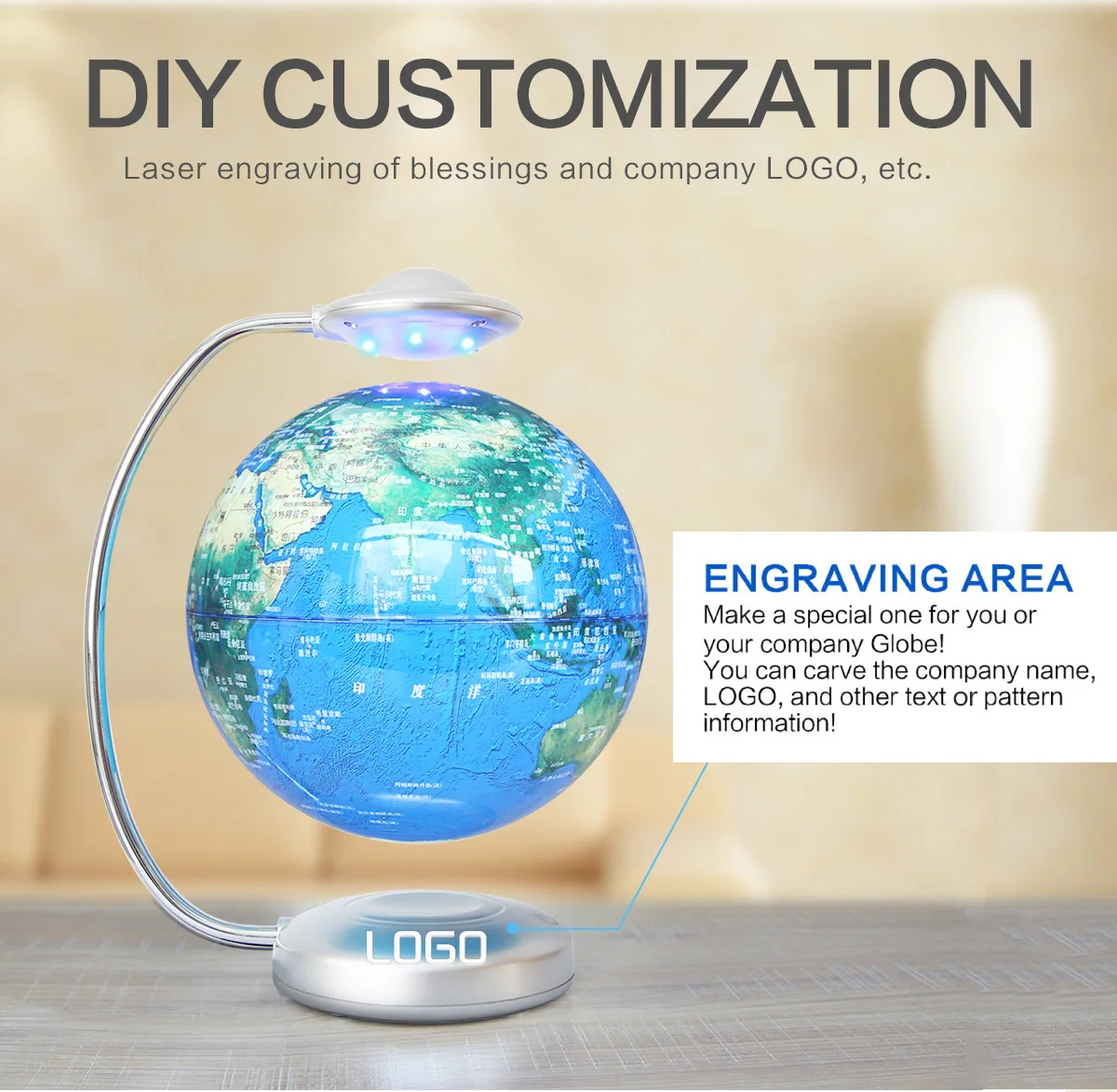 Magnetic Levitation 8 "globe Luminous Constellation Ball Small Night ...