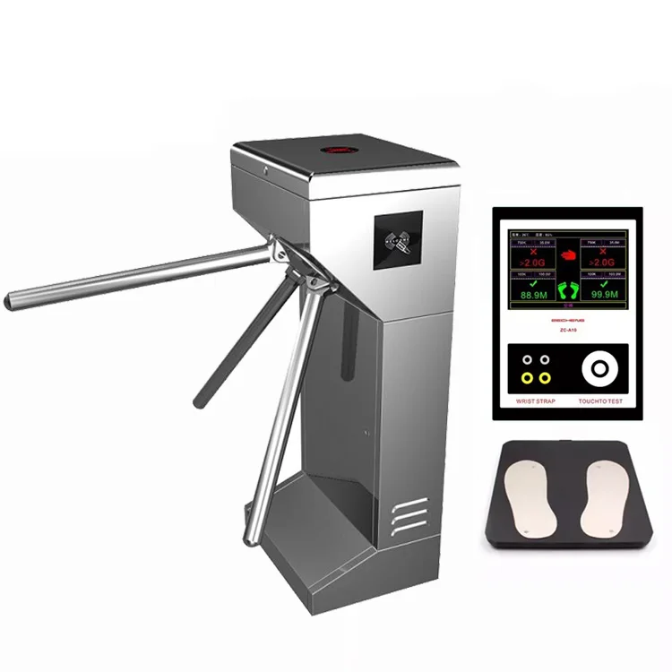 Turnstile Tripod Doors With Fingerprint Access Control System Barrier ...