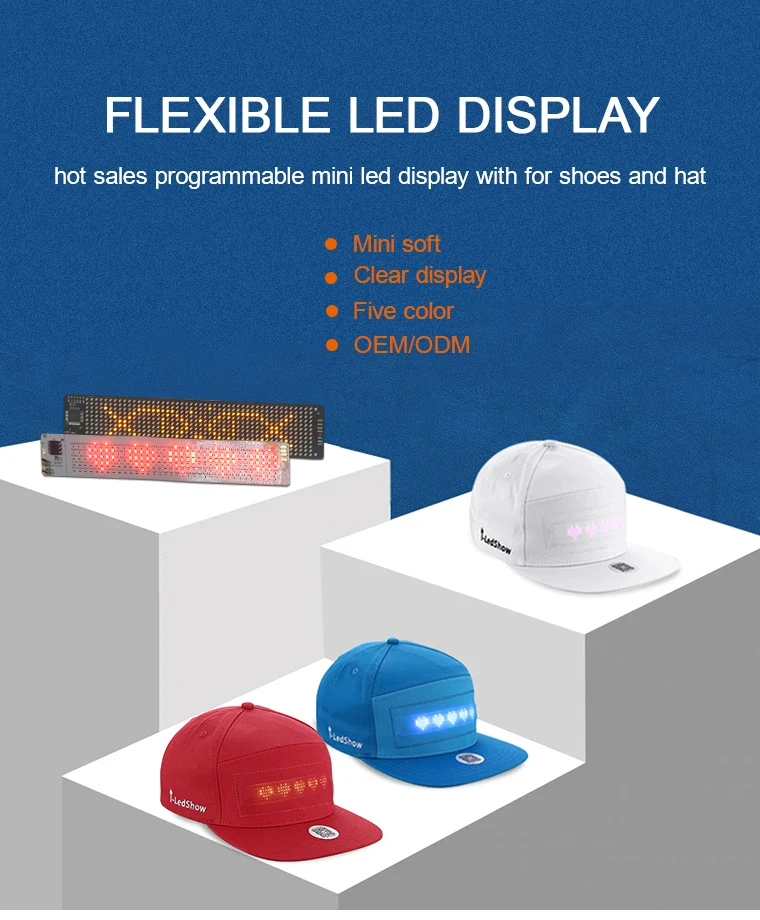 Programmable Flashing Mini LED Sign - Single Color Strips