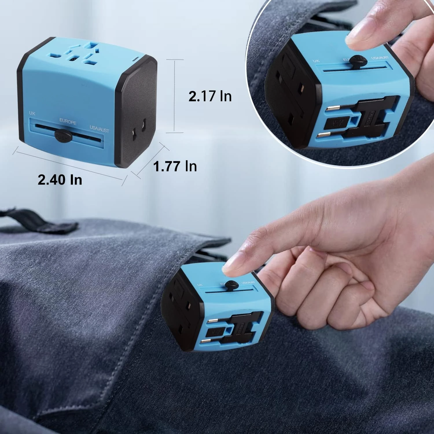 All-in-one International Travel Plug Adapter With 3 Usb Ports And 1 Ac ...