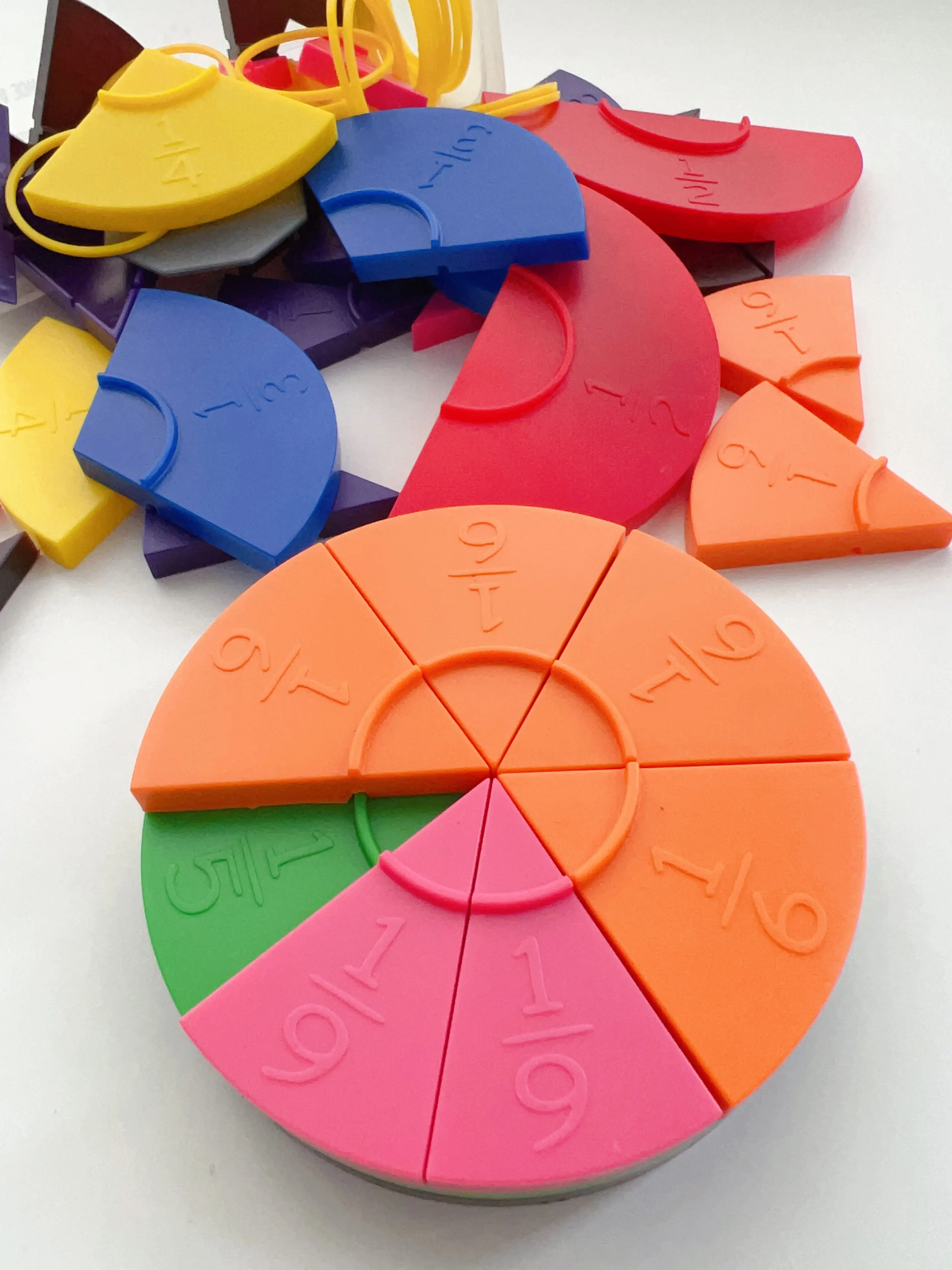 Combinable Circular Fraction Tray Kindergarten Early Education Toy ...