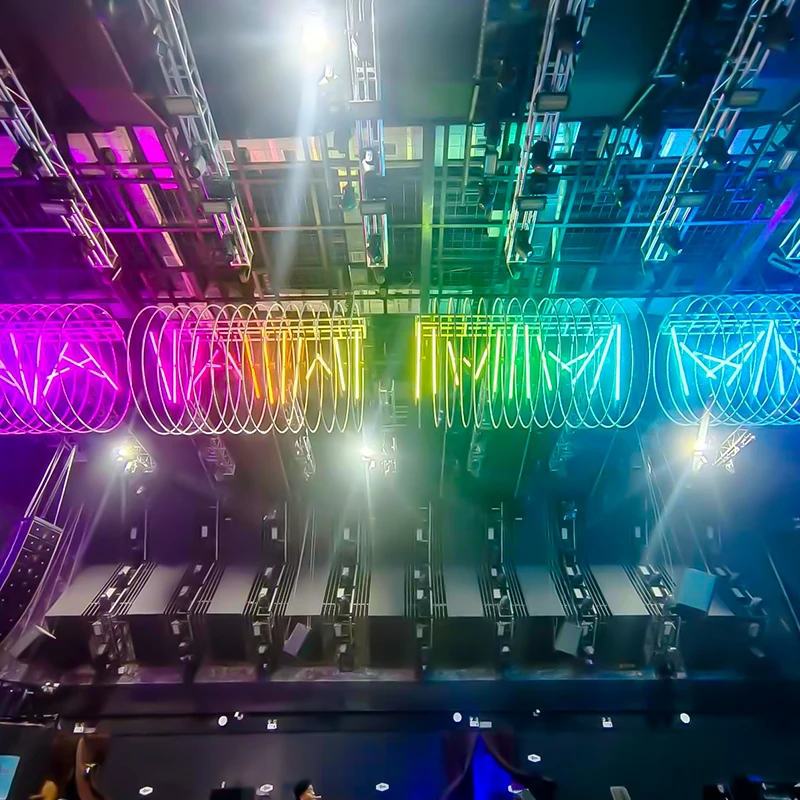 DMX512 Pixel Led Rotating Tube LED Color Tube 360 Degree Pixel Tube ...