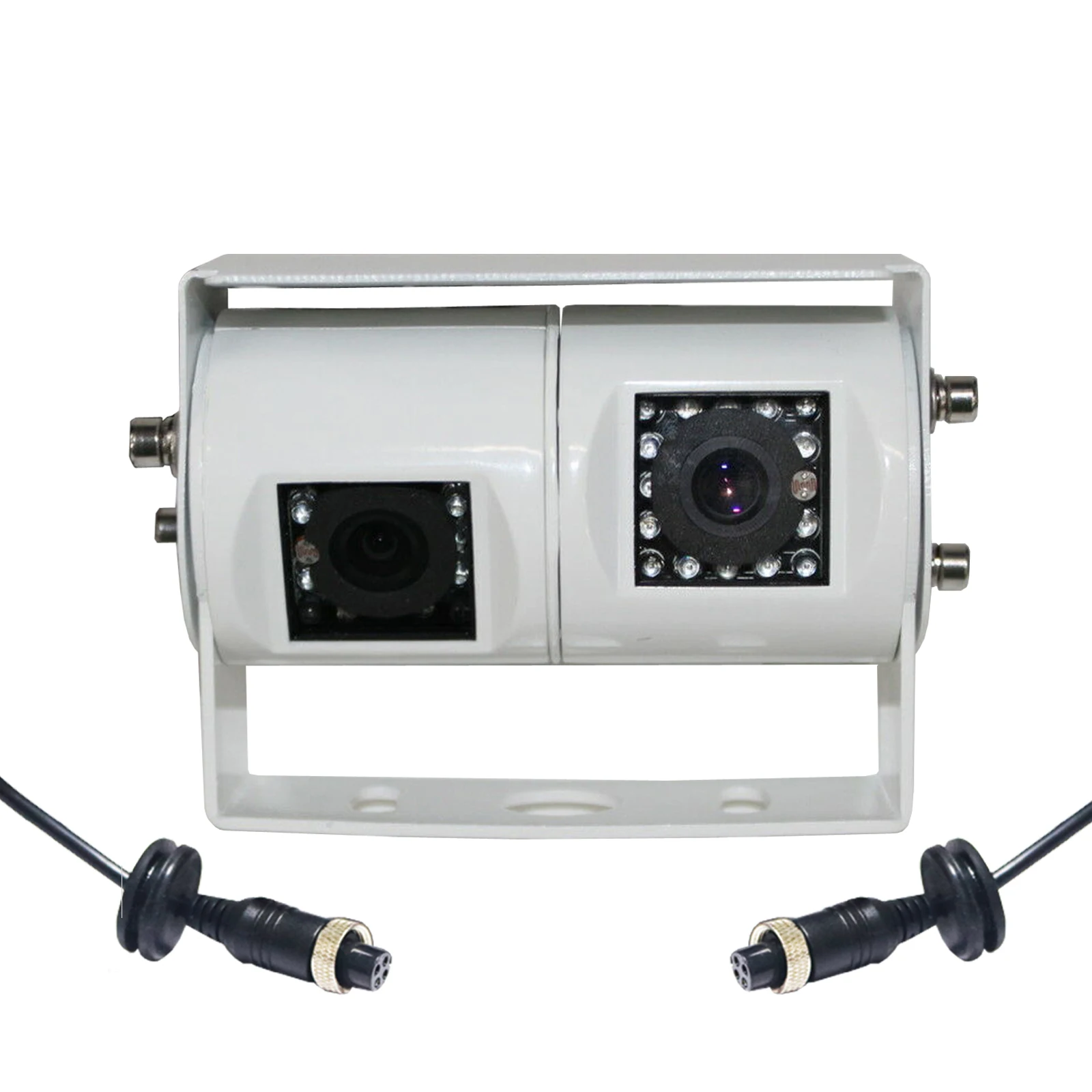 Iposter 4-Pin Connector 180 Degree Rotated Truck Dual Reverse Camera
