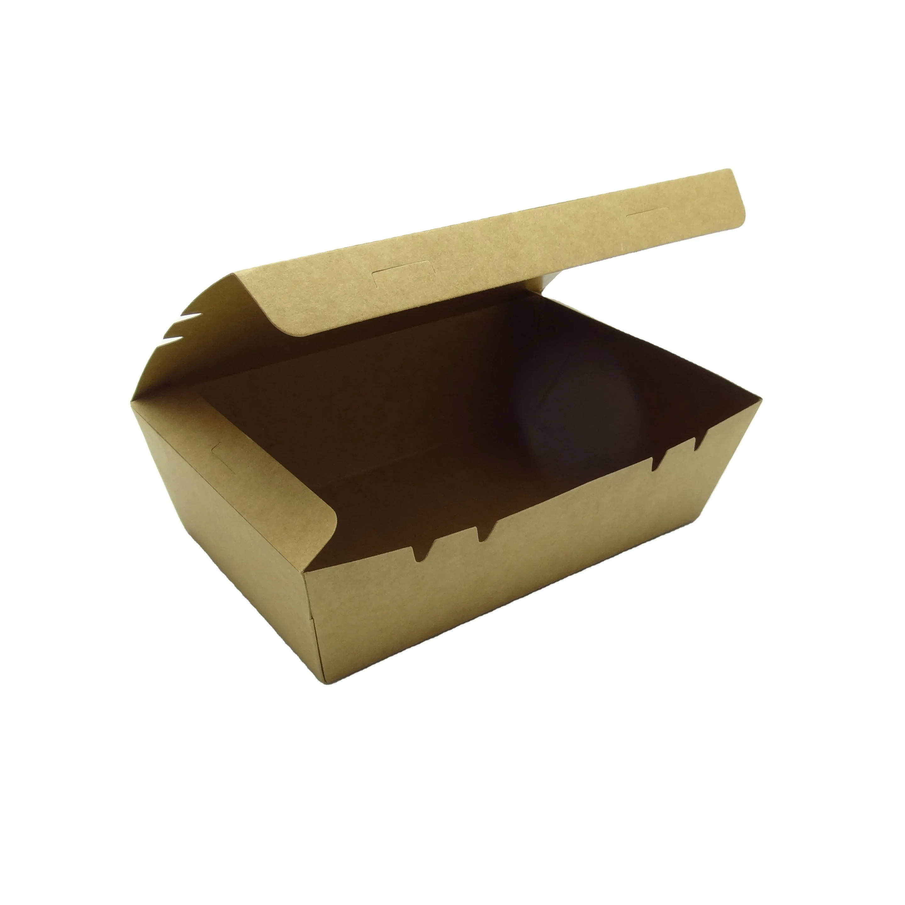 Custom Printed Disposable Clamshell Paper Craft Box For Food Packaging ...