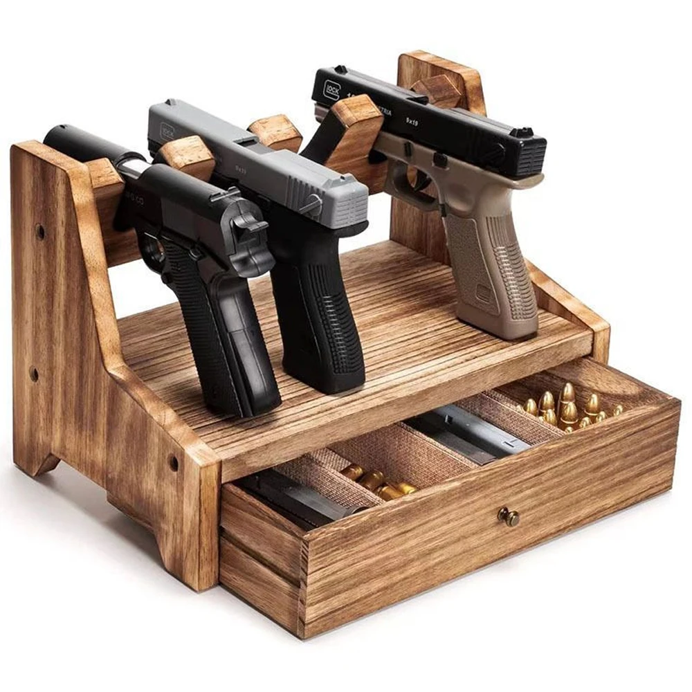 Wooden Rack Toy Handgun Holder And Cabinet Accessories Customized Toy ...