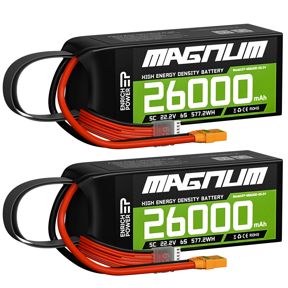 Factory High Energy Density Solid State Lithium Ion Battery 26000mah 6s 22.2v To 12s For Uav ...