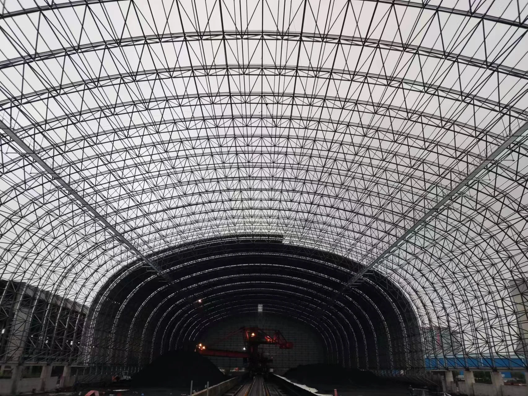 Prefab Steel Portal Truss Frame Roof Galvanized Steel Lattice Beam ...
