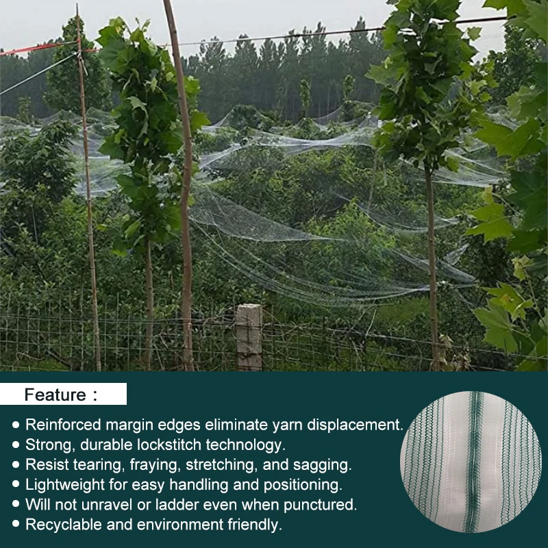 Hdpe Anti Hail Protection Garden Net Dark Green Yarn Polyethylene 35gsm ...