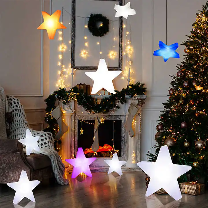 Glowing Christmas Star Color Changing Led Lamp Holiday Decorative Star ...