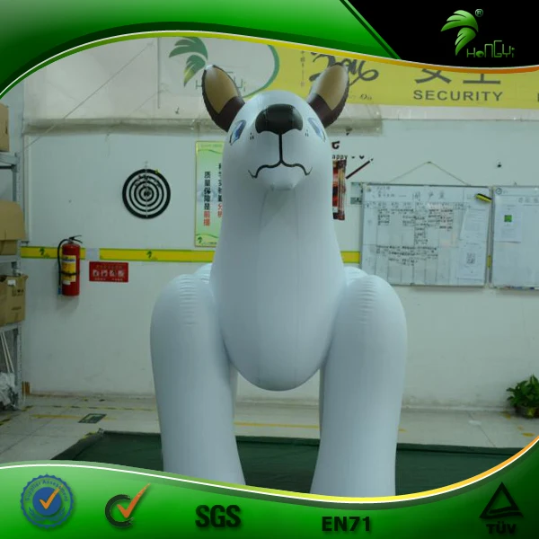 Squeaky Inflatable White Wolf Hongyi Inflatable Ride On Animals Toy ...
