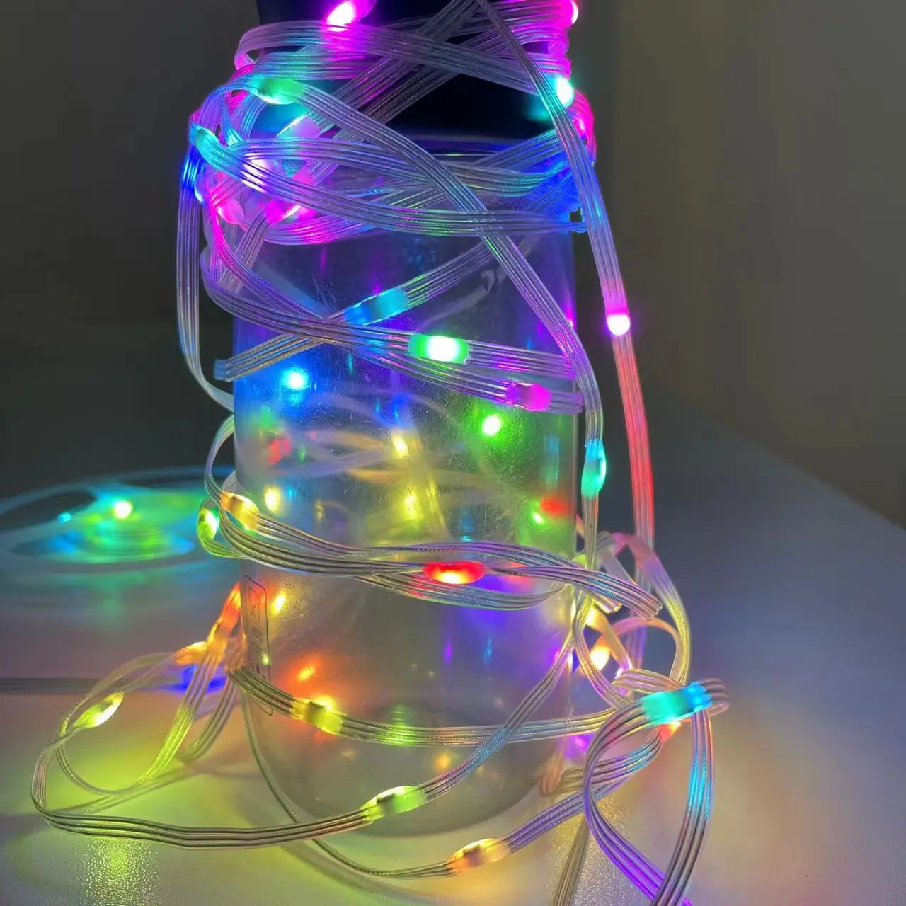 Zzy-colorful Fairy Light Pvc Rgb Ic 5v Decorated For Christmas Tree And ...