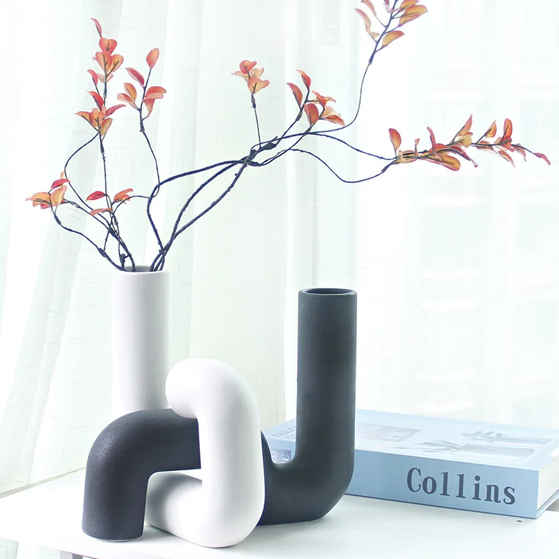 Modern Simple Creative Ceramic Vase Porcelain Ornaments Home Wedding ...