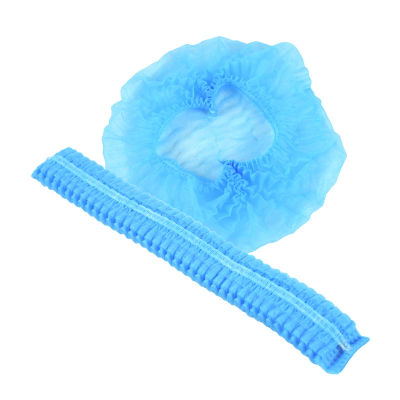 Disposable Non-Woven Clip Cap/Hairnet/Bouffant Cap (Blue/White/Red ...