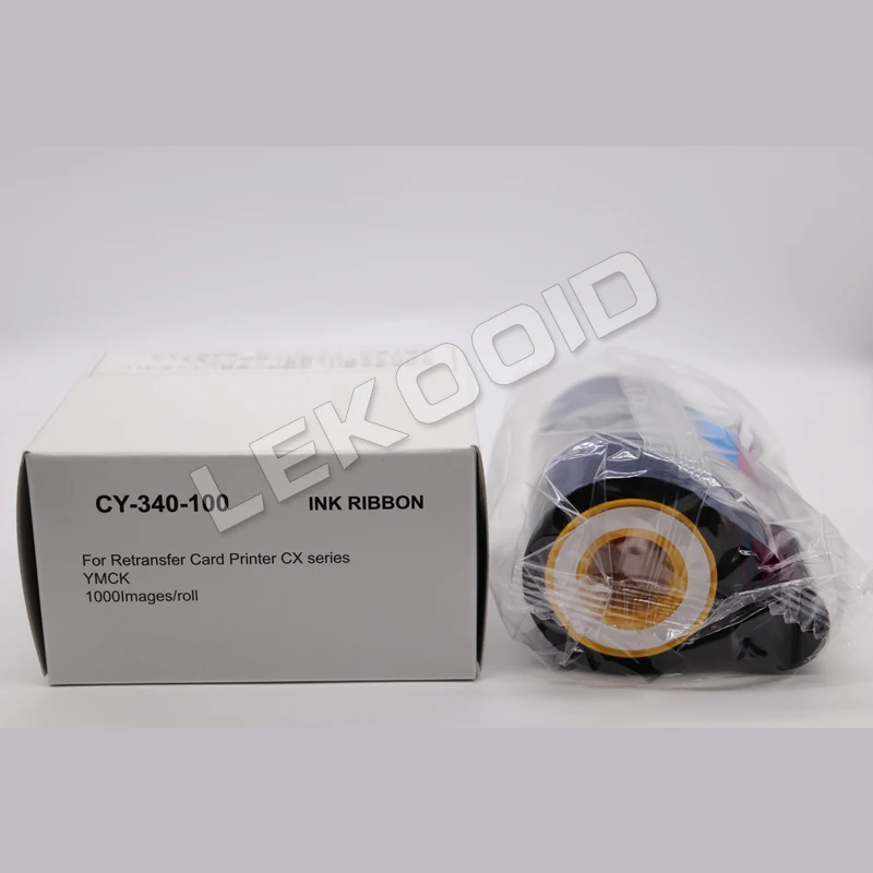 Original JVC Card Printer CY-340-100D YMCK Ribbon & CY-3RA-100 ...