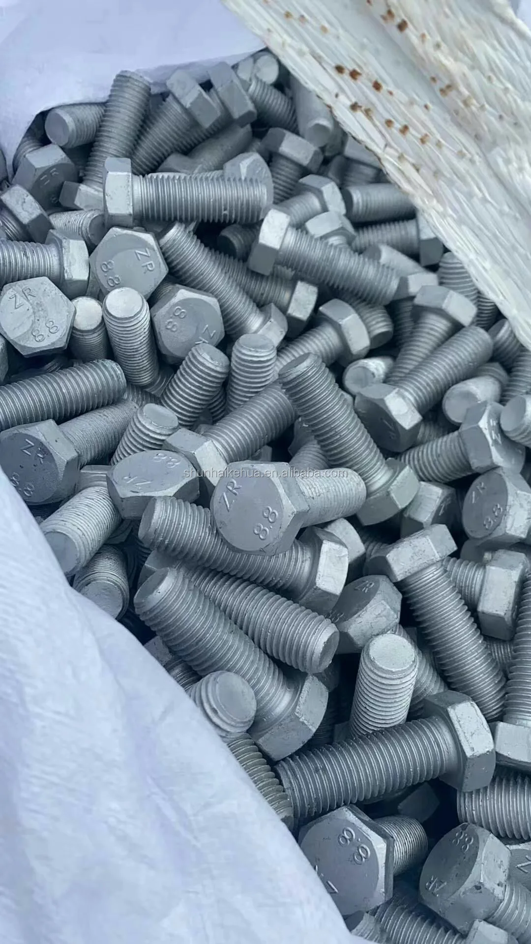 M16 M24 M30 8.8 Grade Hot Dip Galvanized Din 933 Hex Bolts - Buy Hex ...