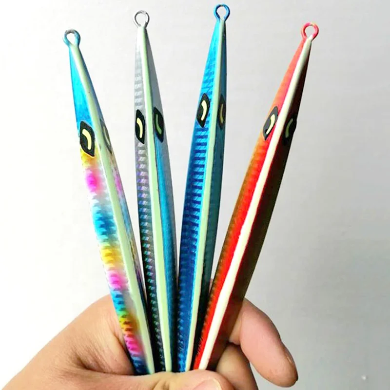 SHINLON Fast Sinking Jigging Fishing Lure 150g 200g 250g 300g 400g Luminous Metal Saltwater Jig ...