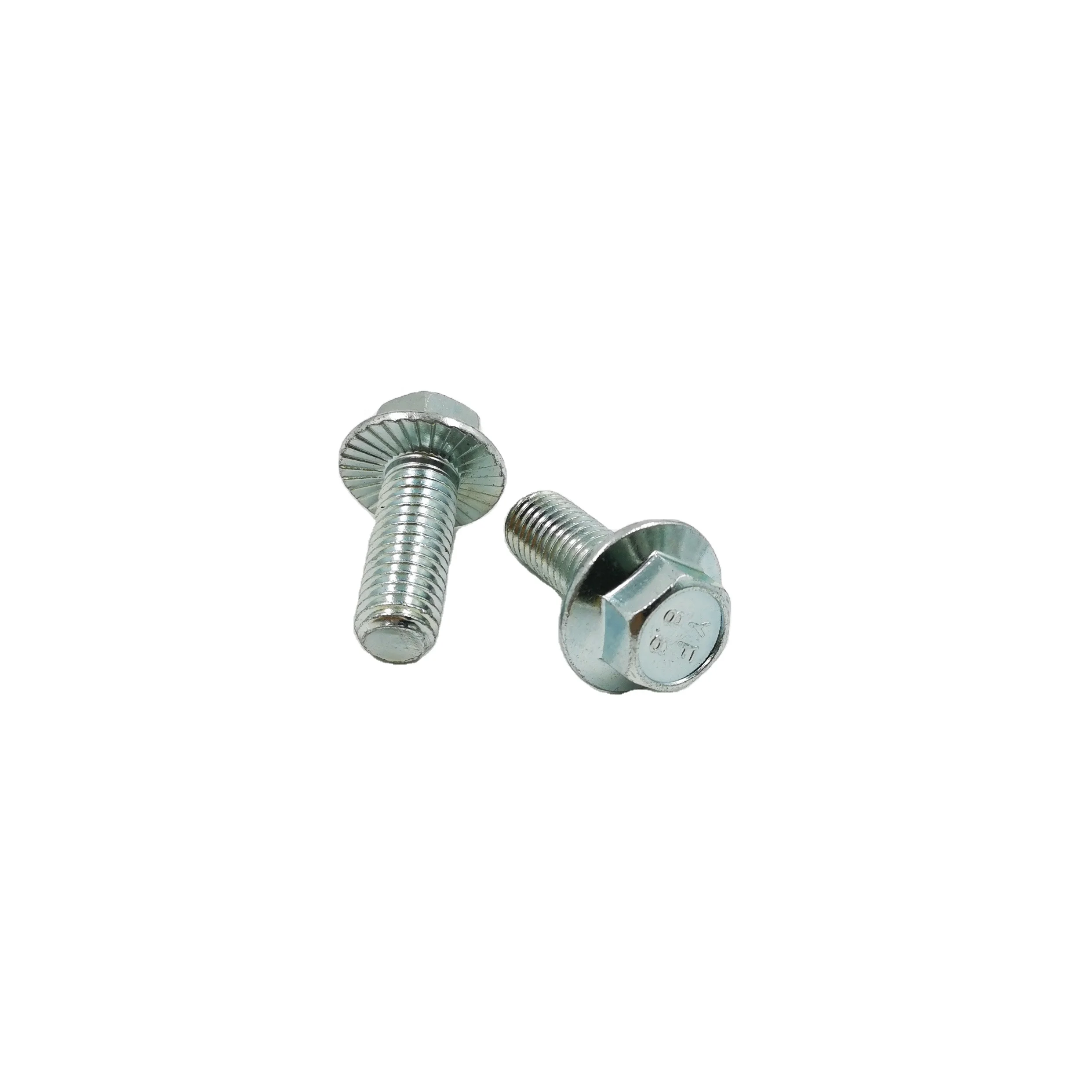 Din 6921 10mm Bolts Grade 8.8 Zinc Coated Stainless Steel Serrated Flange Bolt Iso4162/ Din6921 ...
