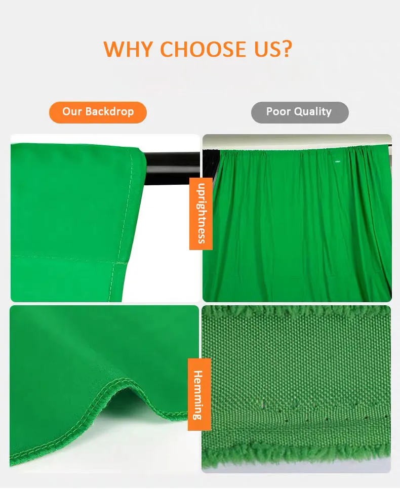 Greenscreen Backdrop Fabric Backdrops Muslin for Photo Studio Green ...