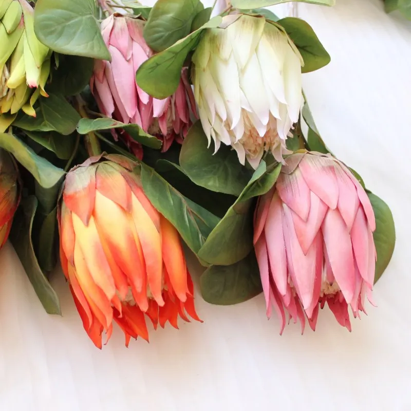 65cm Stylish King Protea Flower - Long Stem Silk Flower for Home ...