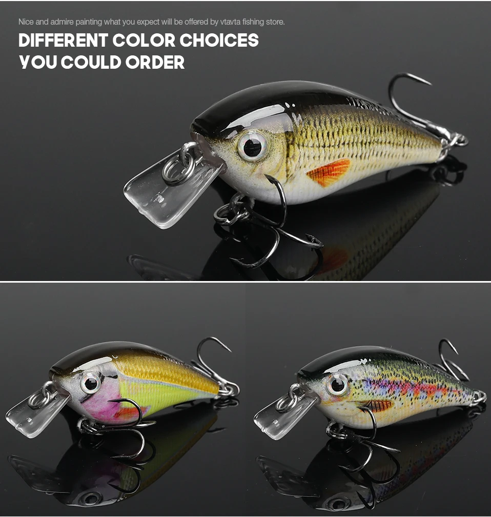 2020 High Quality Square Bill Crank Bait Fishing Lures 5cm 6.5g ...