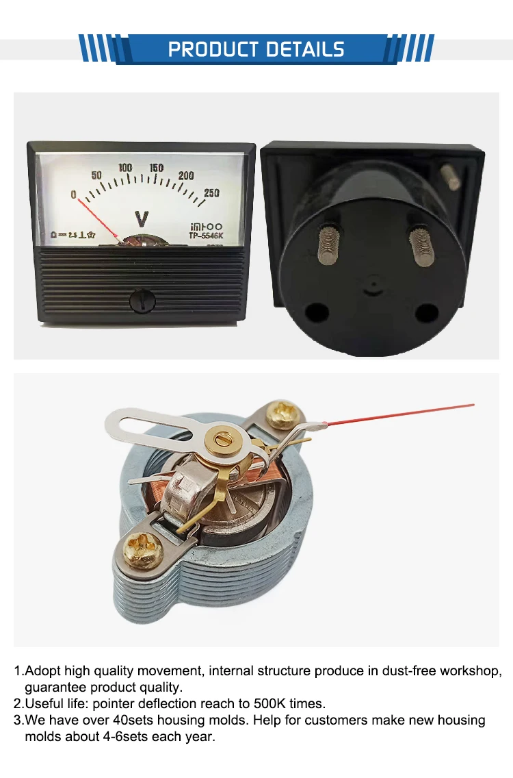 Foreign Standard Oem 250v Dc Current Analog Volter Panel Meter ...