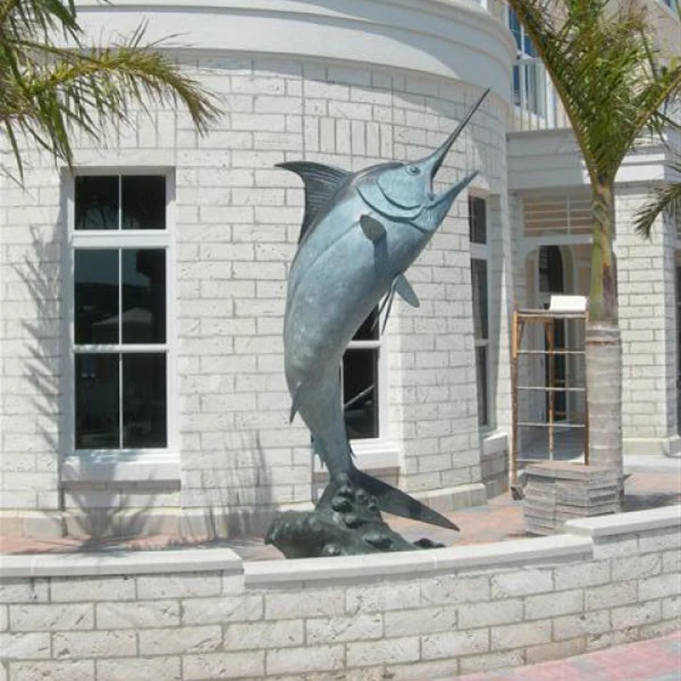 Factory Price Outdoor Garden Large Fish Sculpture Bronze Statues For ...