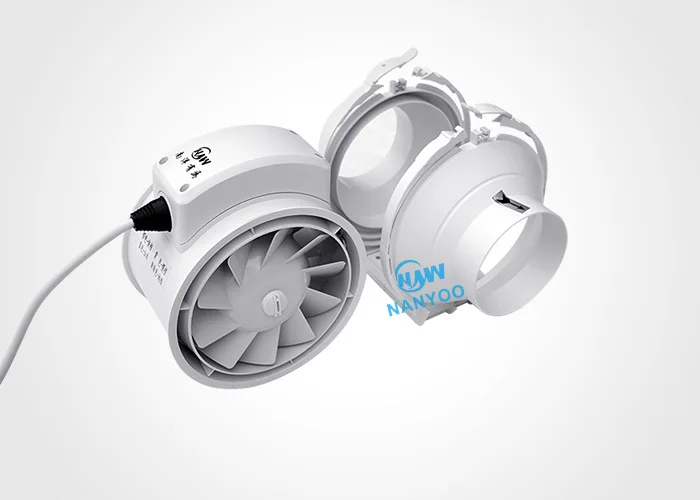 Ac Mixed Flow Inline Duct Fan Wall Mounted Window Exhaust Home ...