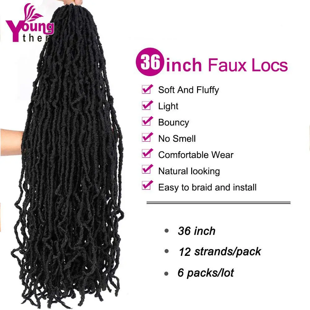 Nu Locs Crochet Hair Braids Long Soft Locs 36inch Crochet Hair Pre ...