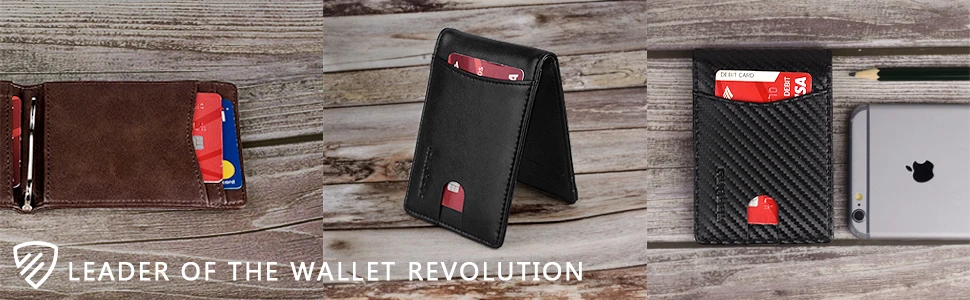 Minimalist Slim Bifold Wallet with RFID Blocking - Secure & Stylish