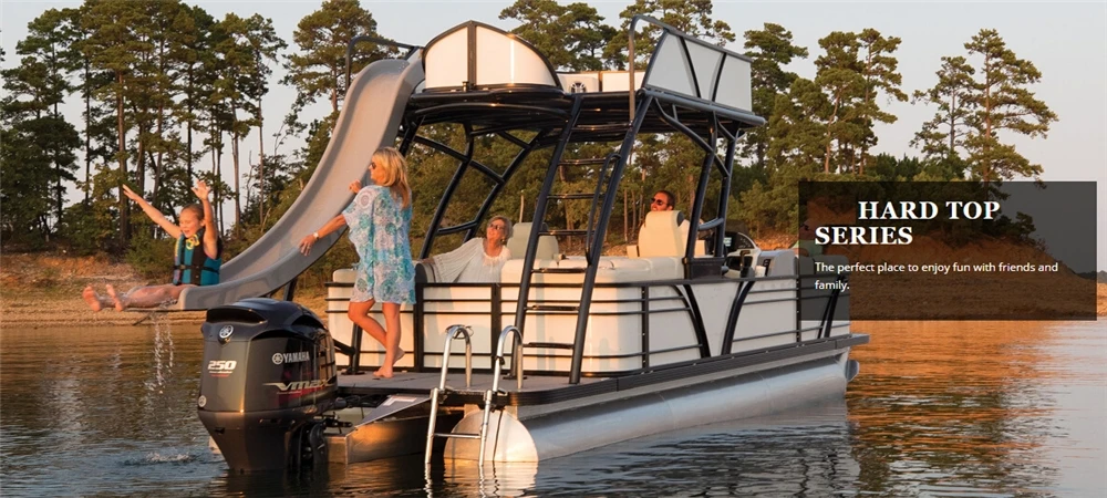 Party Barge Floating Pontoon Boat with Slide for Sale - 18-Person ...